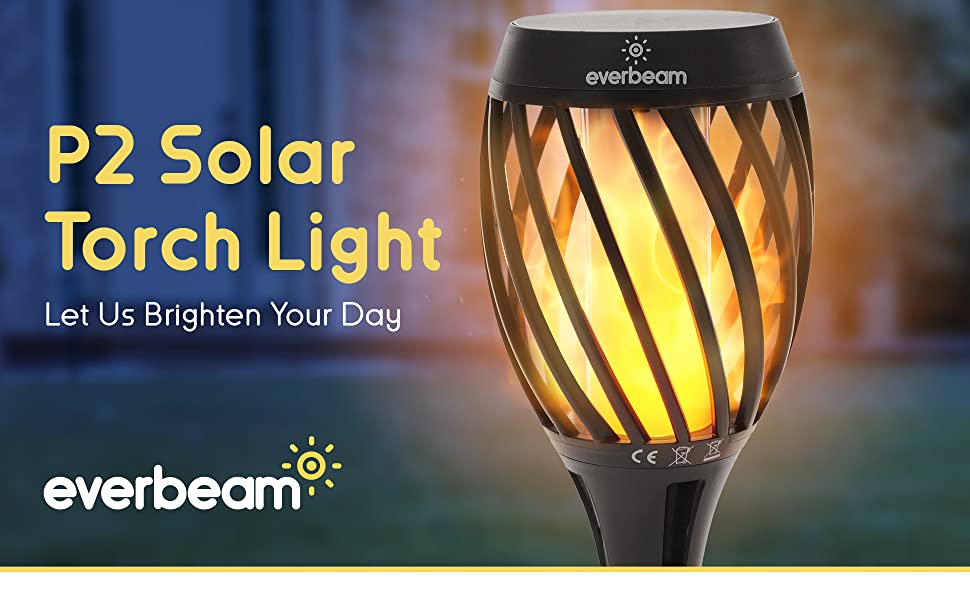 Everbeam P2 Solar Torch Light With Flickering Flame